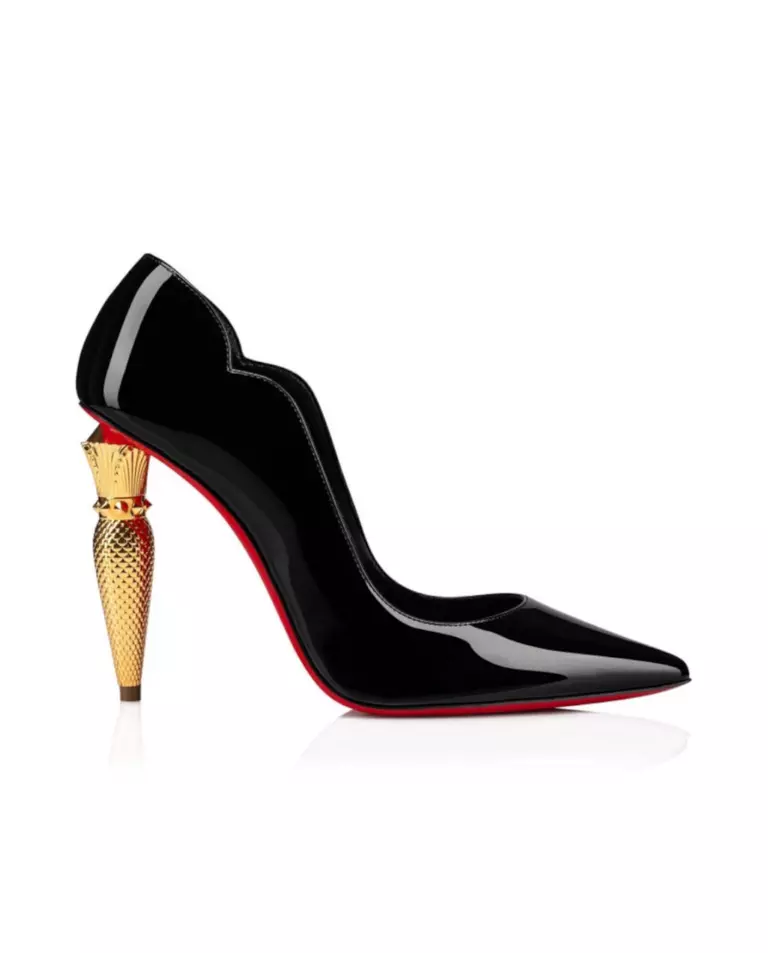 Damskie czarne lakierowane szpilki Lipchick Christian Louboutin ...