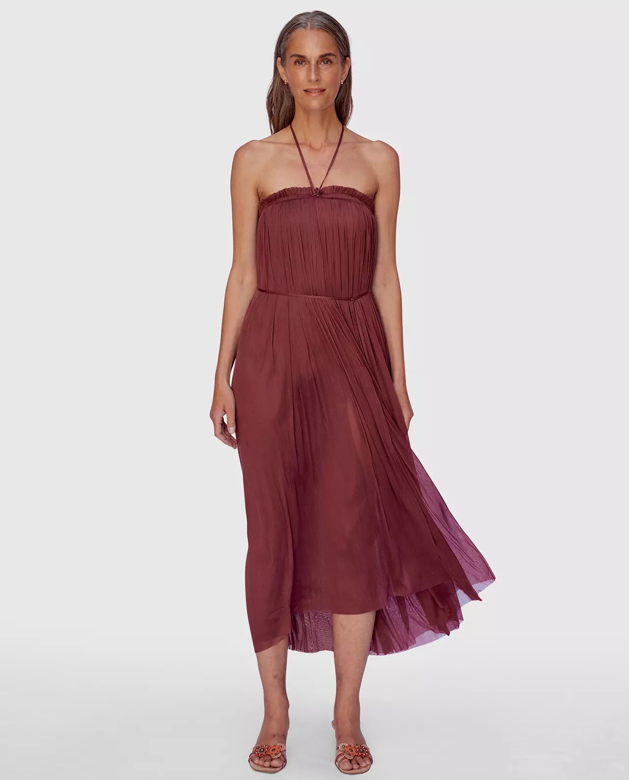 Damska tiulowa maxi spódnica z jedwabiu Hanne Bloch | Moliera2.com