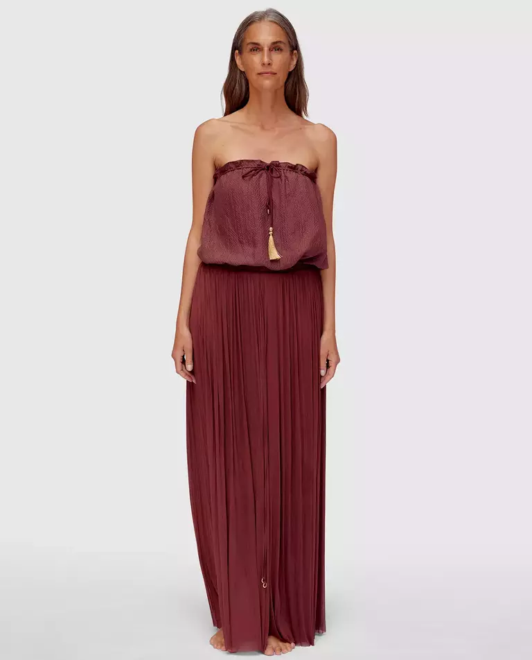 Damska tiulowa maxi spódnica z jedwabiu Hanne Bloch | Moliera2.com