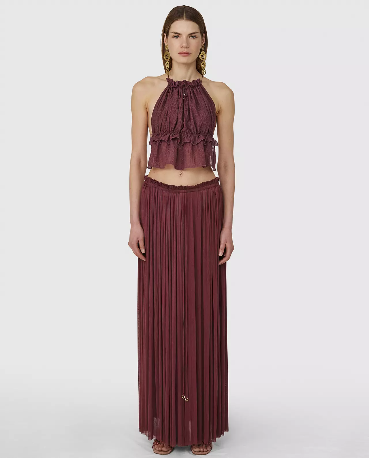 Damska tiulowa maxi spódnica z jedwabiu Hanne Bloch | Moliera2.com